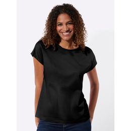 WITT Damen Shirt im 2er-Pack, schwarz + ecru, Gr&ouml;&szlig;e 40