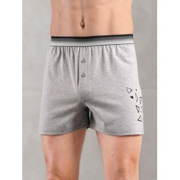 w&auml;schepur men Herren Boxershorts, grau-meliert, Gr&ouml;&szlig;e 6