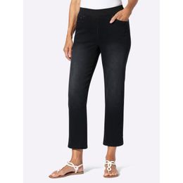 WITT Damen 7/8-Jeans, black-denim, Gr&ouml;&szlig;e 48