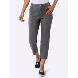 WITT Damen 5-Pocket-Jeans mit Stretch-Anteil, grey-denim, Gr&ouml;&szlig;e 38