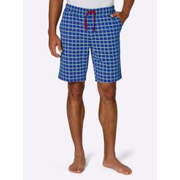 w&auml;schepur men Herren Hose kurz, royalblau-kirsche-kariert, Gr&ouml;&szlig;e 48/50