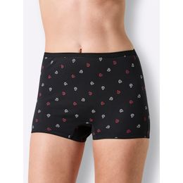WITT Damen Panty, schwarz + rot + schwarz-bedruckt, Gr&ouml;&szlig;e 52