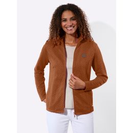 WITT Damen Shirtjacke mit Stehkragen, cognac, Gr&ouml;&szlig;e 40