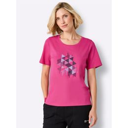 Catamaran Sports Damen Freizeitshirt , hinten modisch l&auml;nger, fuchsia, Gr&ouml;&szlig;e 36/38