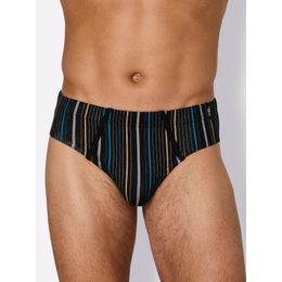 w&auml;schepur men Herren Slip, schwarz + schwarz-gestreift, Gr&ouml;&szlig;e 5