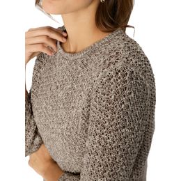 WITT Damen Strickpullover in Grobstrick-Qualit&auml;t, taupe-ecru-meliert, Gr&ouml;&szlig;e 38