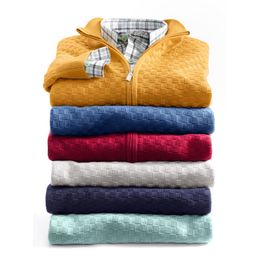 Marco Donati Damen Strickjacke mit verdecktem Rei&szlig;verschluss, ocker, Gr&ouml;&szlig;e 48