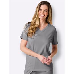 w&auml;schepur w&auml;schepur Damen Schlafanzug-Shirt, steingrau, Gr&ouml;&szlig;e 44/46