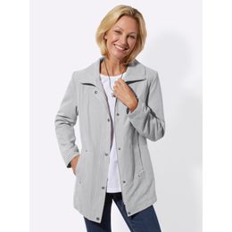 WITT Damen &Uuml;bergangsjacke in Veloursleder-Optik, hellgrau, Gr&ouml;&szlig;e 40