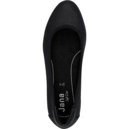 Jana Damen Ballerina mit Keilabsatz, schwarz, Gr&ouml;&szlig;e 41