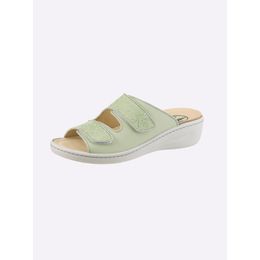 Franken Schuhe Damen Pantolette mit Kork-Fu&szlig;bett, mint, Gr&ouml;&szlig;e 40