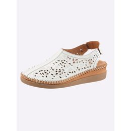 Gemini Damen Slipper fersenoffen, mit Gummizug, wei&szlig;, Gr&ouml;&szlig;e 41