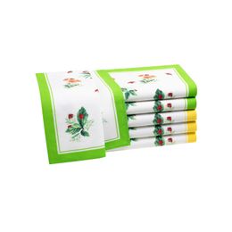 WITT Geschirrt&uuml;cher, wei&szlig;-gelb-bedruckt + wei&szlig;-gr&uuml;n-bedruckt, Gr&ouml;&szlig;e Packung (3 St&uuml;ck)