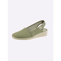 WITT Damen Slipper mit bedrucktem Innenleben, eucalyptus, Gr&ouml;&szlig;e 38