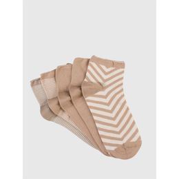 w&auml;schepur w&auml;schepur Damen Damen-Sneakersocken, camel-gemustert, Gr&ouml;&szlig;e 39-42