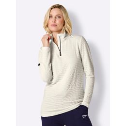Catamaran Sports Damen Sweatshirt in Struktur-Qualit&auml;t, champagner, Gr&ouml;&szlig;e 36/38
