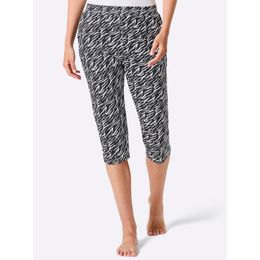feel good Damen Capri-Hose, schwarz-wei&szlig;, Gr&ouml;&szlig;e 52/54
