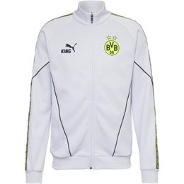 Puma Borussia Dortmund Trainingsjacke Herren - grau - Gr. XL - Polyester/Baumwolle