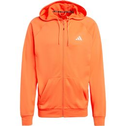 Adidas 3streifen Hoodie Herren - rot - Gr. S - Polyester