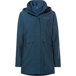 Vaude Idris 3In1 Iv Parka Damen - blau - Gr. 36 - Polyester