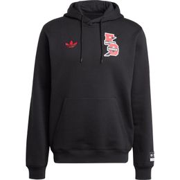 Adidas Fc Bayern M&uuml;nchen Hoodie Herren - schwarz - Gr. M - Baumwolle/Polyester