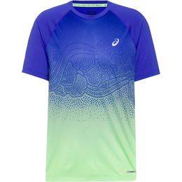 asics Road Fade Funktionsshirt Herren - blau - Gr. L