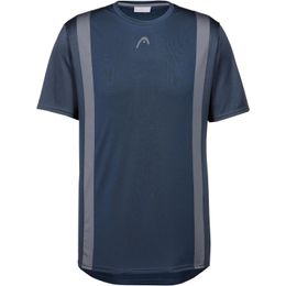 Head Club 25 Tennisshirt Herren - blau - Gr. XL - Polyester