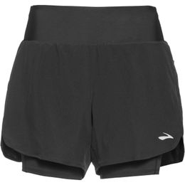 Brooks Chaser Funktionsshorts Damen - schwarz - Gr. L - Polyester/Elastan
