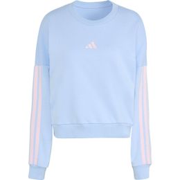 Adidas 3s Sweatshirt Damen - blau - Gr. XL - Baumwolle/Polyester/Viskose
