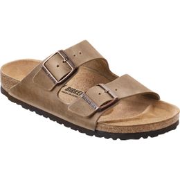 Birkenstock Arizona Leoi Sandalen Damen - braun - Gr. 36 - Nubukleder