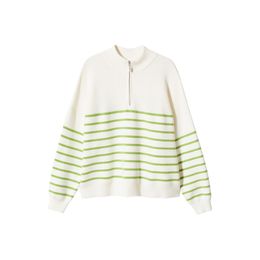 Mango Pullover 'Rizon' Damen Gr&ouml;&szlig;e M limette / wei&szlig;