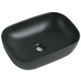 sanicomfort Aufsatzwaschtisch 'Babu' schwarz/matt 45,5 x 32,5 x 19,5 cm