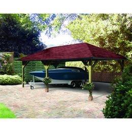 Karibu Carport 'Kirn 2' naturbelassen 359 x 706,5 cm