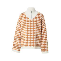 Msch Copenhagen Pullover 'Amaria' Damen Gr&ouml;&szlig;e XS/S cognac / wei&szlig;