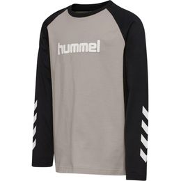 Hummel Sportshirt Jungen Gr&ouml;&szlig;e 146/152 schlammfarben / schwarz / wei&szlig;