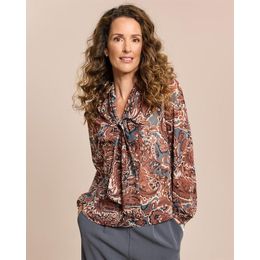 THOMAS RATH Crepe Gorgette Bluse mit Schluppe