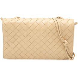Bottega Veneta Hobo Bags - Nappa Intrecciato Trio Pouch On Strap - Gr. unisize - in Braun - f&uuml;r Damen