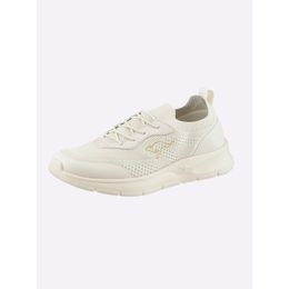 Kangaroos Damen Slipper aus Mesh und Lederimitat, wei&szlig;, Gr&ouml;&szlig;e 42