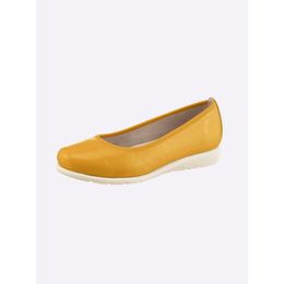 airsoft modern+ Damen Ballerina in Lackleder, gelb, Gr&ouml;&szlig;e 38