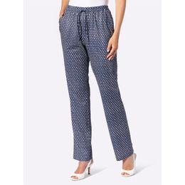 WITT Damen Jerseyhose aus recyceltem Polyester, marine-bedruckt, Gr&ouml;&szlig;e 22