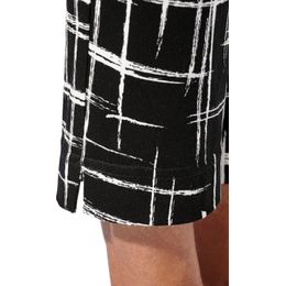 WITT Damen Schlupfhose mit Rei&szlig;verschluss-Taschen, schwarz-wei&szlig;-bedruckt, Gr&ouml;&szlig;e 54