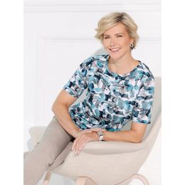 WITT Damen Kurzarmshirt mit Grafik-Druck, kalkmint-sesam-bedruckt, Gr&ouml;&szlig;e 38