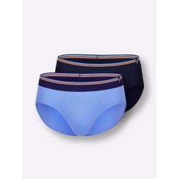 w&auml;schepur men Herren Slip, marine + himmelblau, Gr&ouml;&szlig;e 7