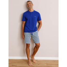 WITT Herren Hose kurz, royalblau-apfel-gestreift, Gr&ouml;&szlig;e 60/62