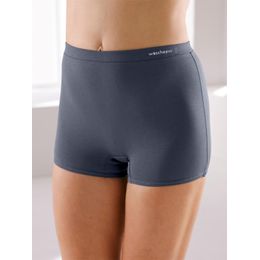 w&auml;schepur w&auml;schepur Damen Panty, 2x wei&szlig;-gestreift + 2x rauchblau, Gr&ouml;&szlig;e 40