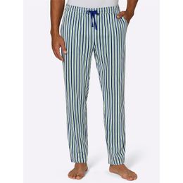 WITT Herren Hose lang, royalblau-apfel-gestreift, Gr&ouml;&szlig;e 44/46