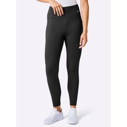 Catamaran Sports Damen Yogaleggings mit breitem Bund, schwarz, Gr&ouml;&szlig;e 40/42