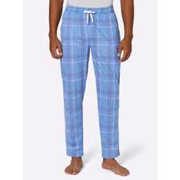 w&auml;schepur men Herren Hose lang, mittelblau-ozean-kariert, Gr&ouml;&szlig;e 48/50