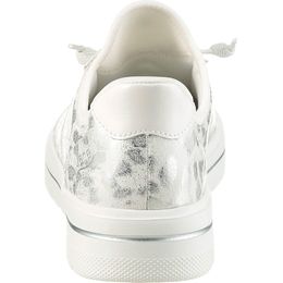 Jana Damen Sneaker mit Einschlupf ohne B&uuml;cken, wei&szlig;-gemustert, Gr&ouml;&szlig;e 37