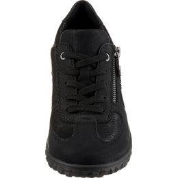 Rieker Damen Schn&uuml;rschuh mit Stretch-Einsatz, f&uuml;r kr&auml;ftige F&uuml;&szlig;e, schwarz, Gr&ouml;&szlig;e 41
